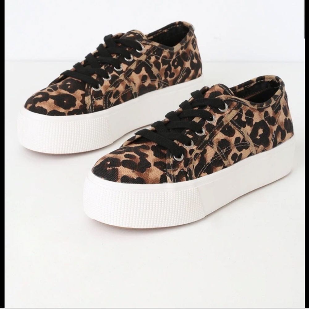 Steve Madden Emmi Leopard Print Platform Sneaker - Gem